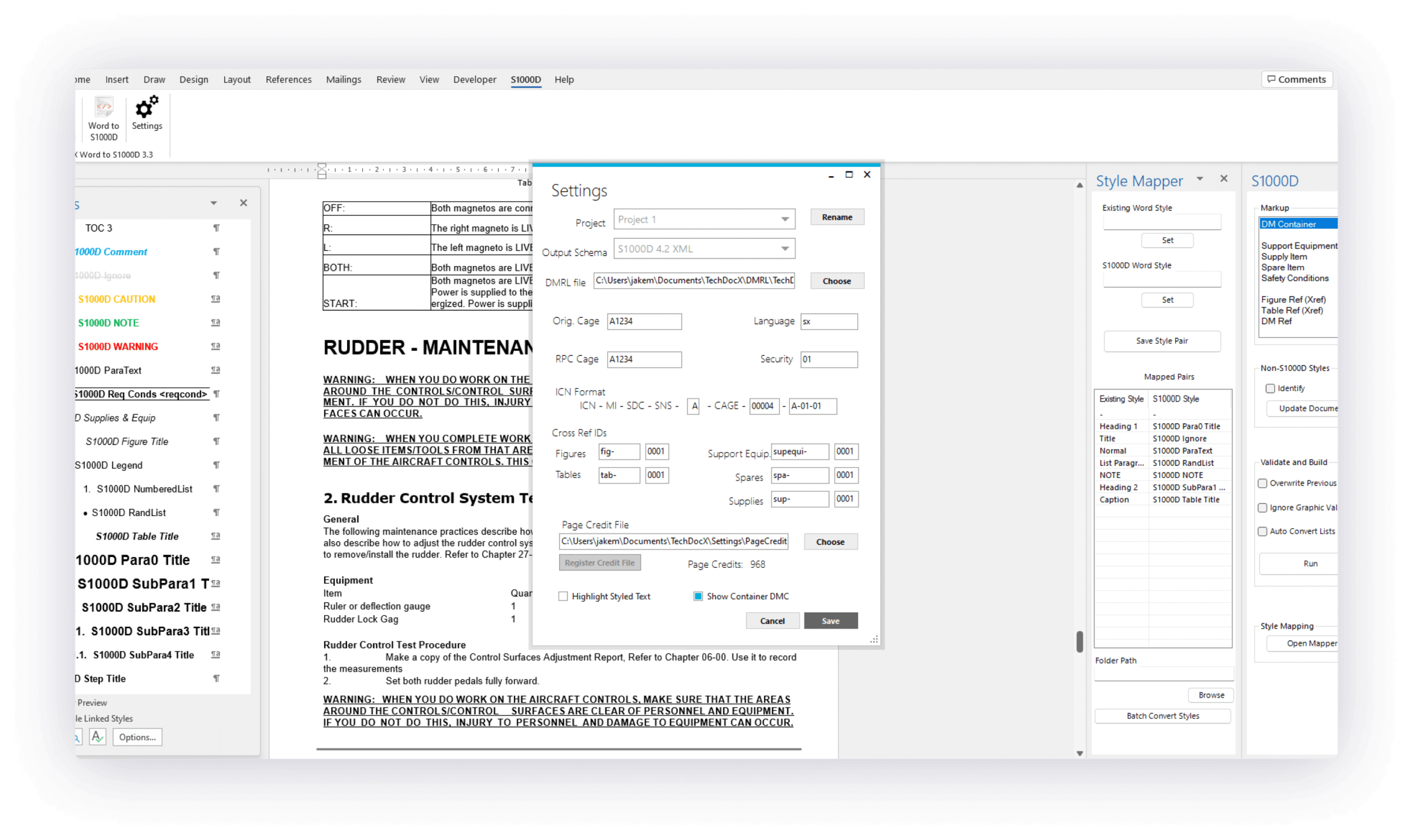Convert Word To S1000D Xignal S1000D For Word